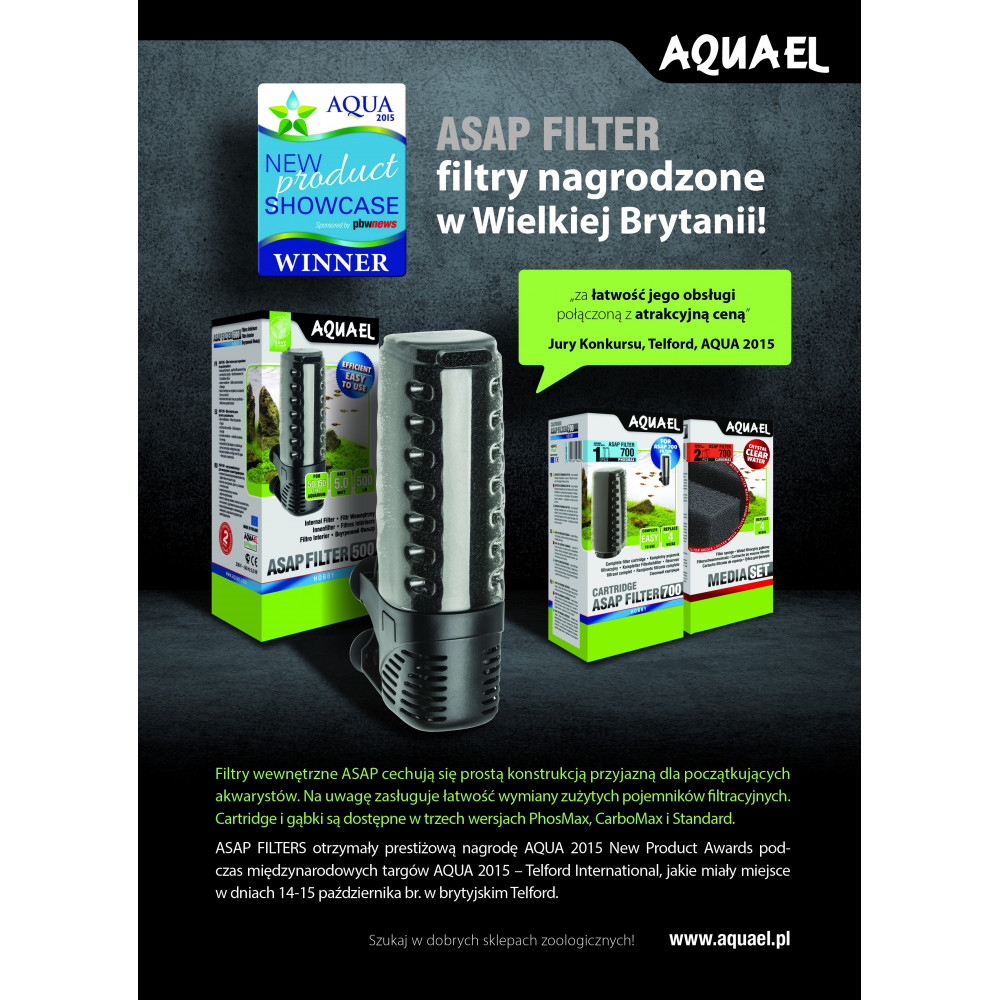 AQUAEL FILTR WEWNĘTRZNY ASAP 500